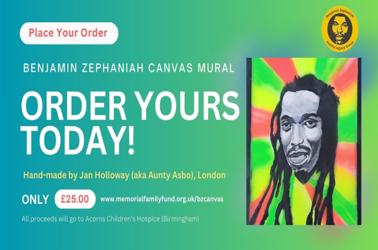 Get your commemorative Zephaniah Canvas Murals – Benjamin Zephaniah ...
